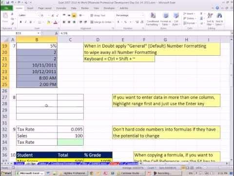 Excel 2007 / 2010 Tricks For Making Your Job Easier: HCC Professional ...
