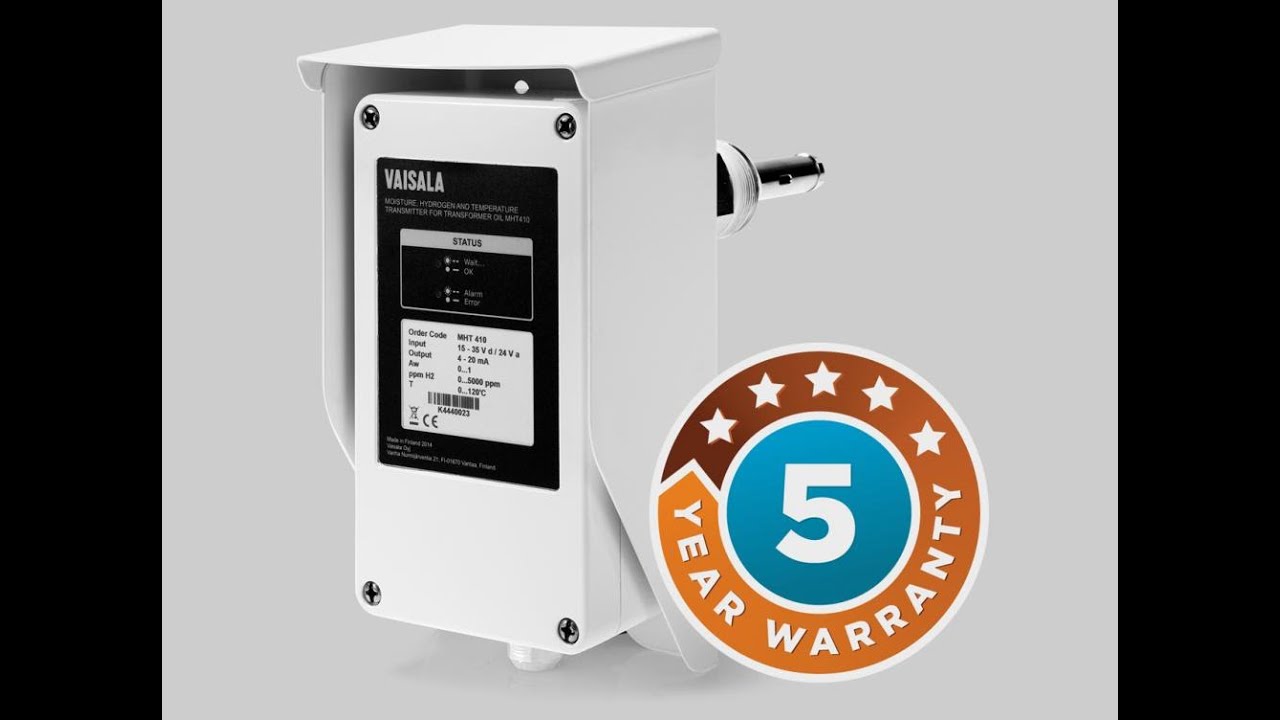 Vaisala MHT410 Moisture, Hydrogen and Temperature Transmitter - YouTube
