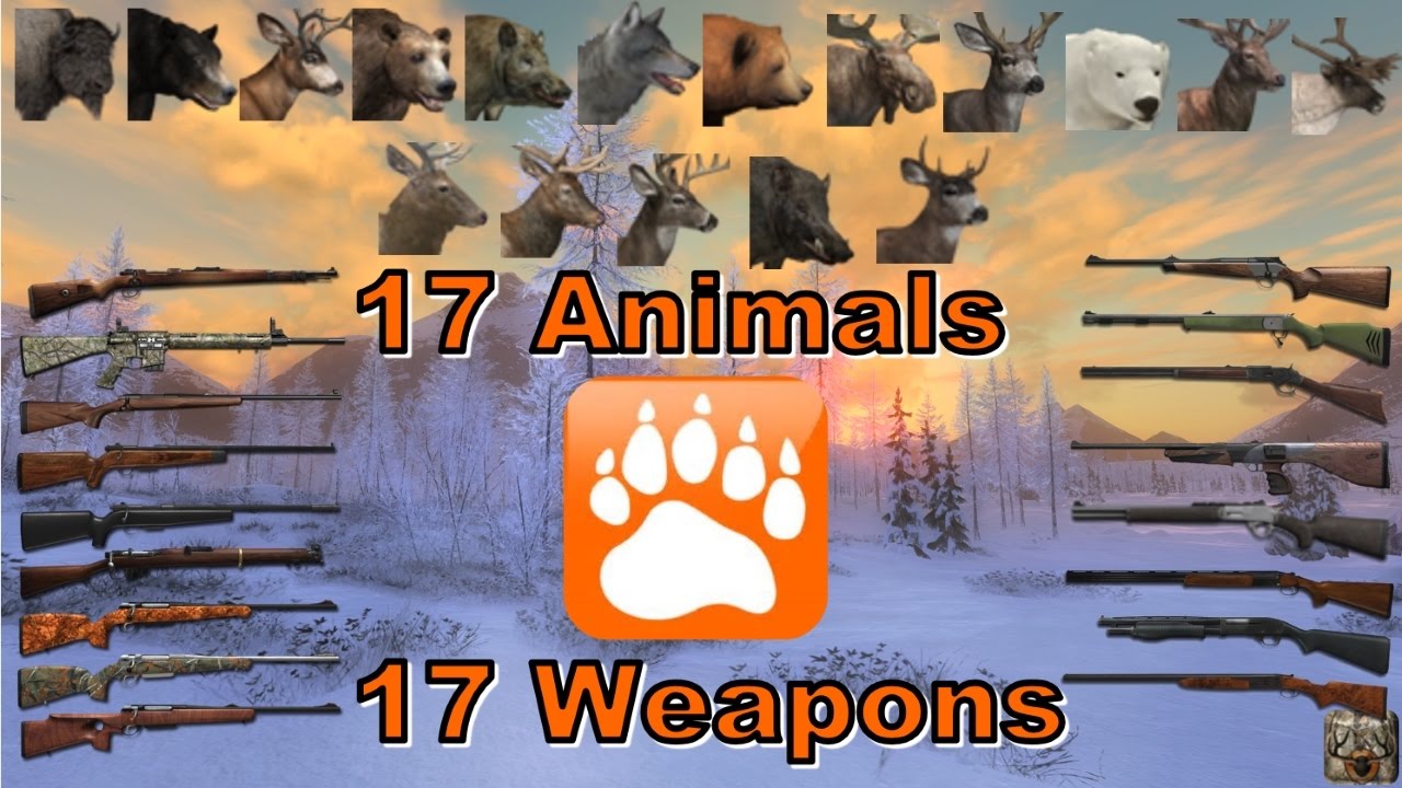 17 Animals with 17 Weapons | theHunter 2017 - YouTube