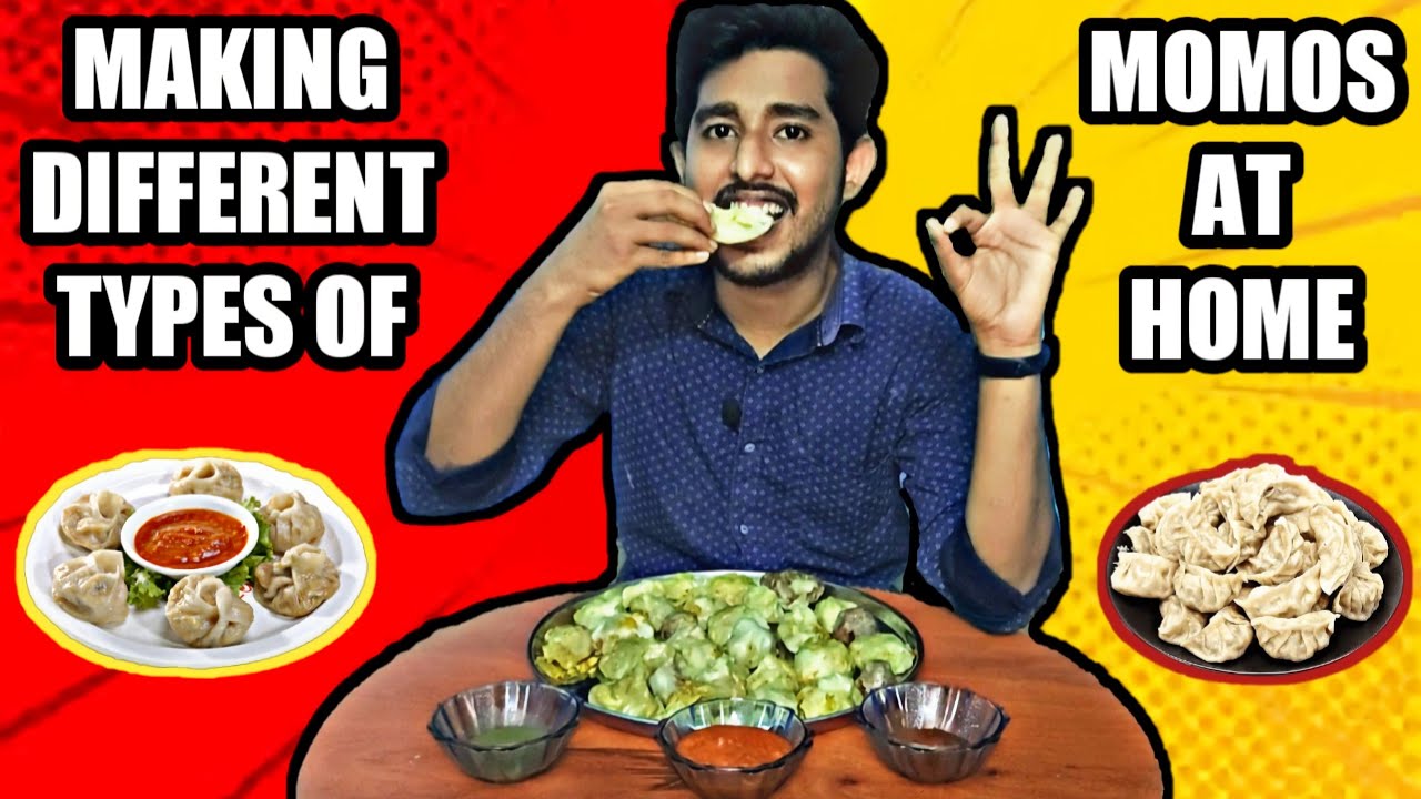 MAKING DIFFERENT TYPES OF MOMOS AT HOME!🤪 - YouTube