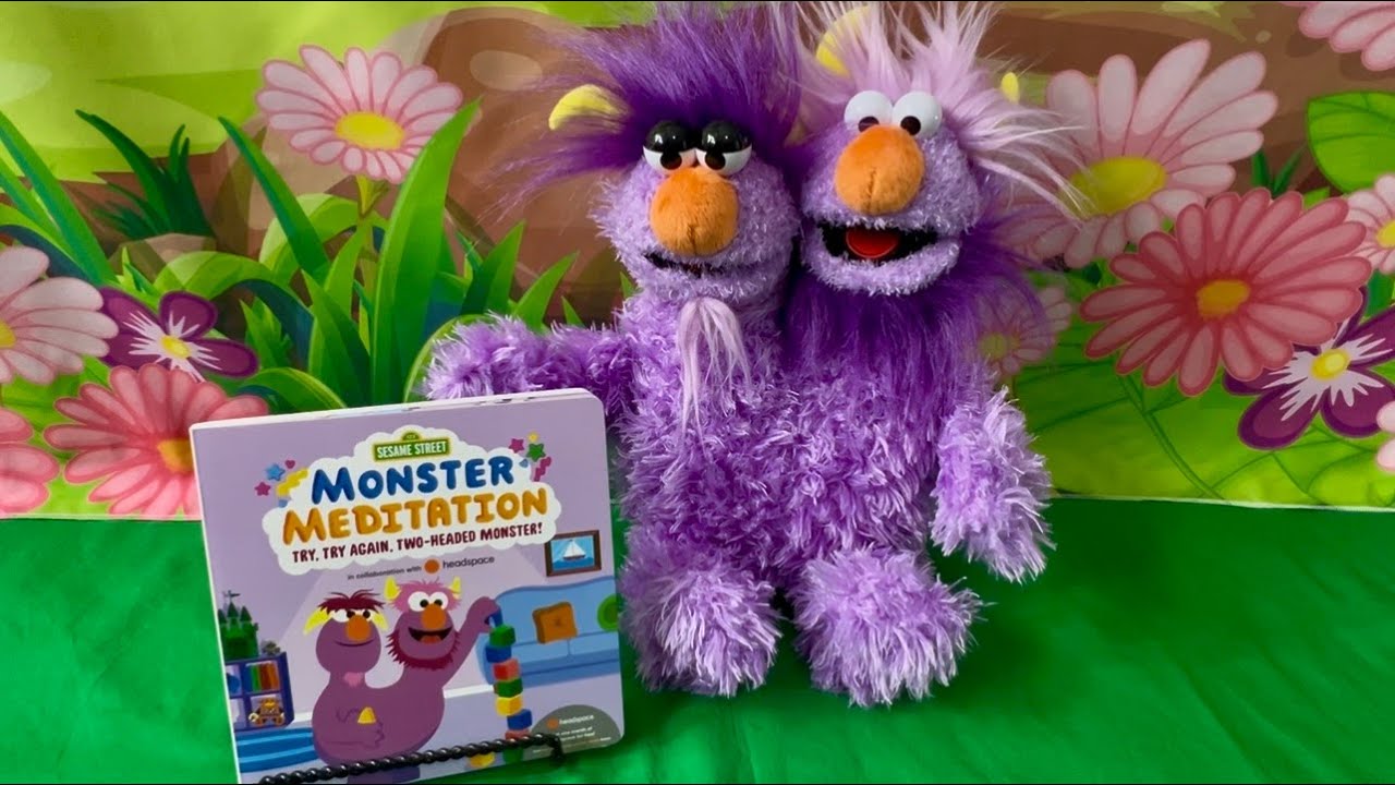 Sesame Street Monster Meditation TRY, TRY AGAIN, TWO HEADED MONSTER 👿 ...