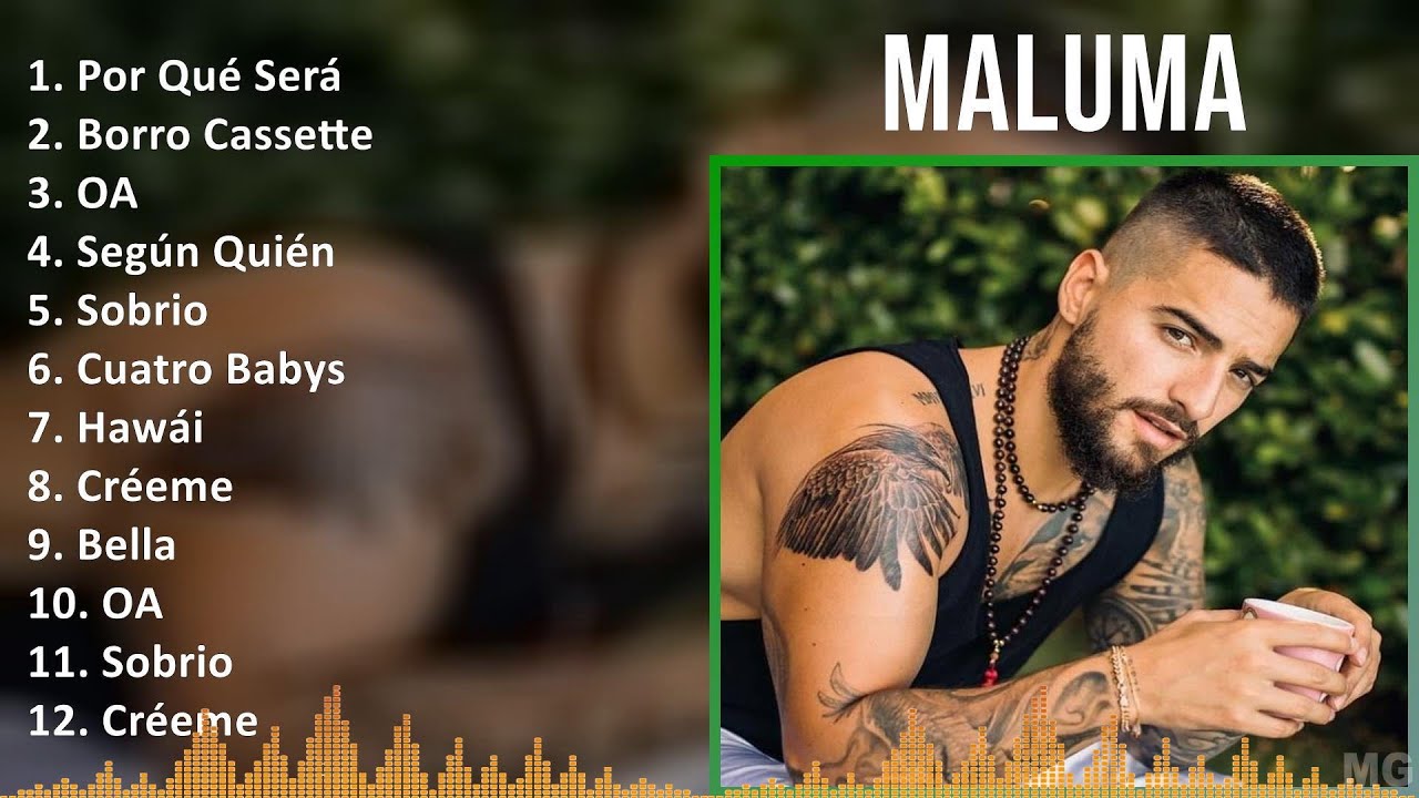 Maluma 2024 MIX Grandes Exitos - Por Qué Será, Borro Cassette, OA ...
