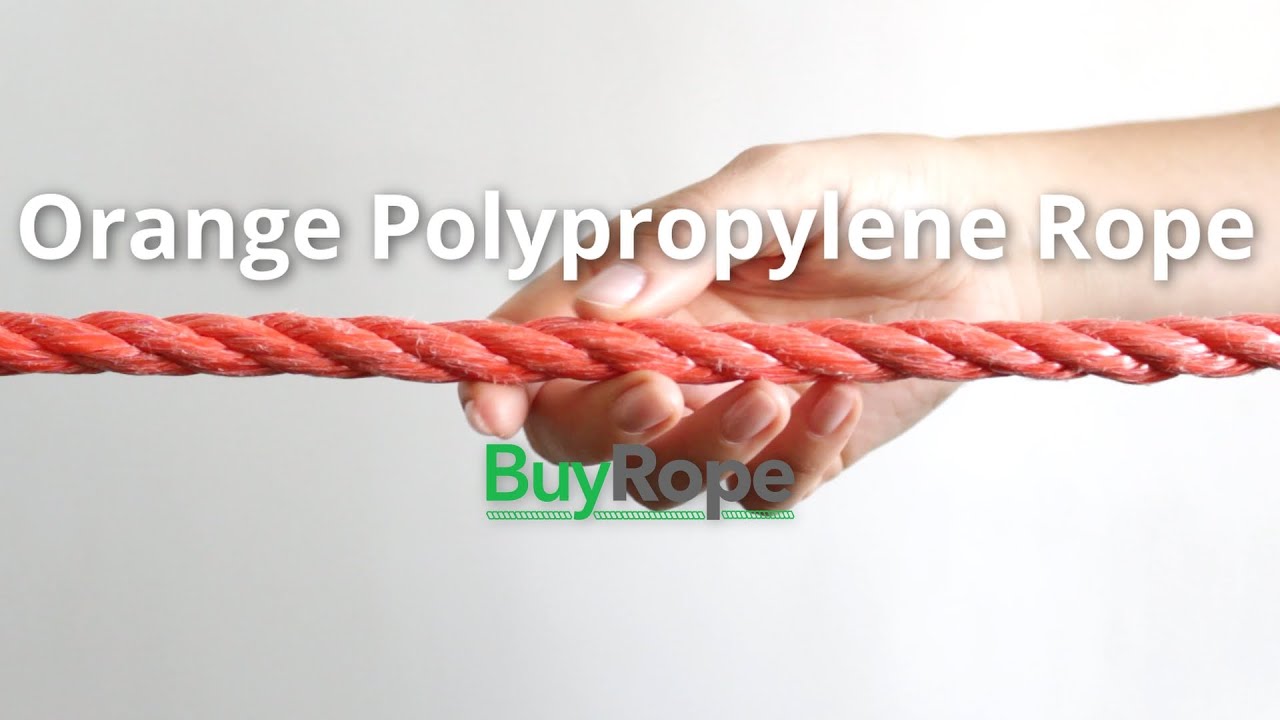 12mm Orange Polypropylene Rope Demo | BuyRope - YouTube