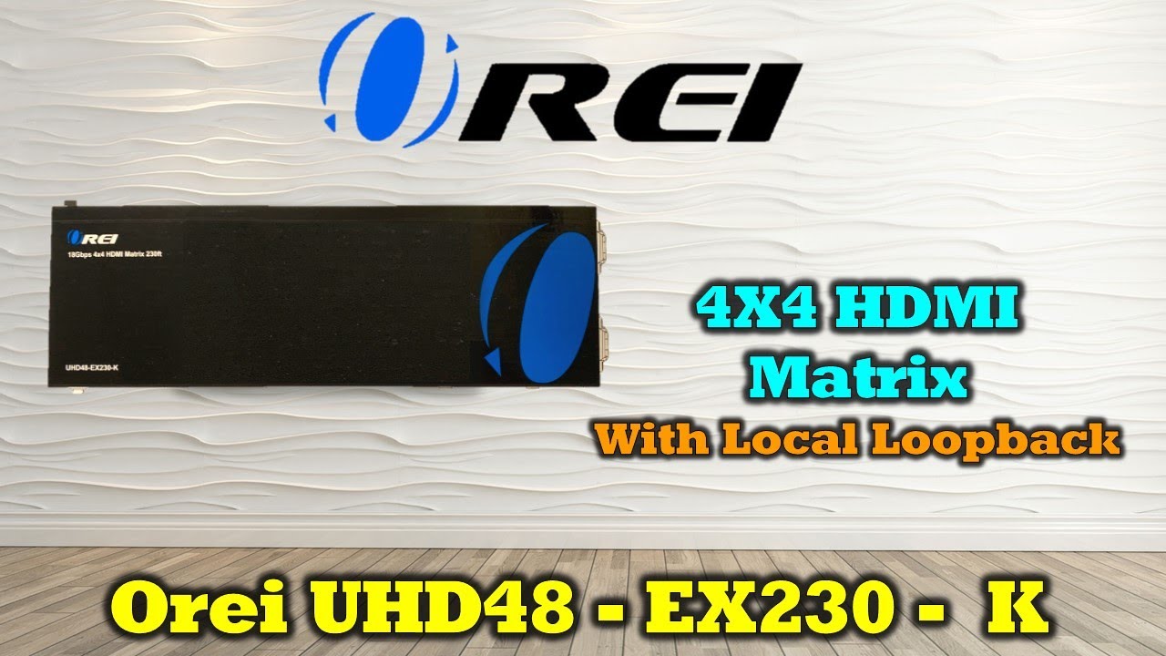 4x4 HDMI Matrix Switcher Over Cat5e/Cat6 Extender UHD48-EX230-K - YouTube