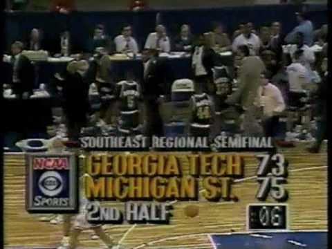 Georgia Tech - Michigan State 1990 Basketball - YouTube