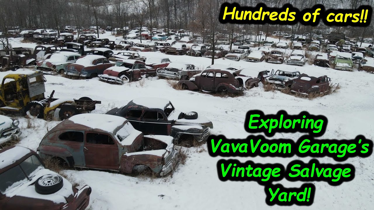 Touring the vintage wrecking yard of Vavavoom Garage, amazing junkyard ...