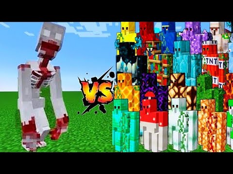 SCP vs 120 DIFFERENT GOLEMS MINECRAFT - YouTube