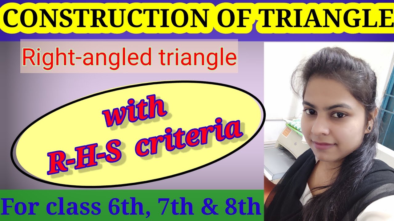 For class 6th, 7th & 8th || Construction of triangle - RHS criteria ...