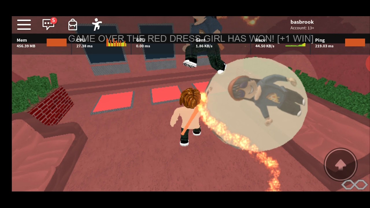 Survive the red dress girl - Roblox - YouTube