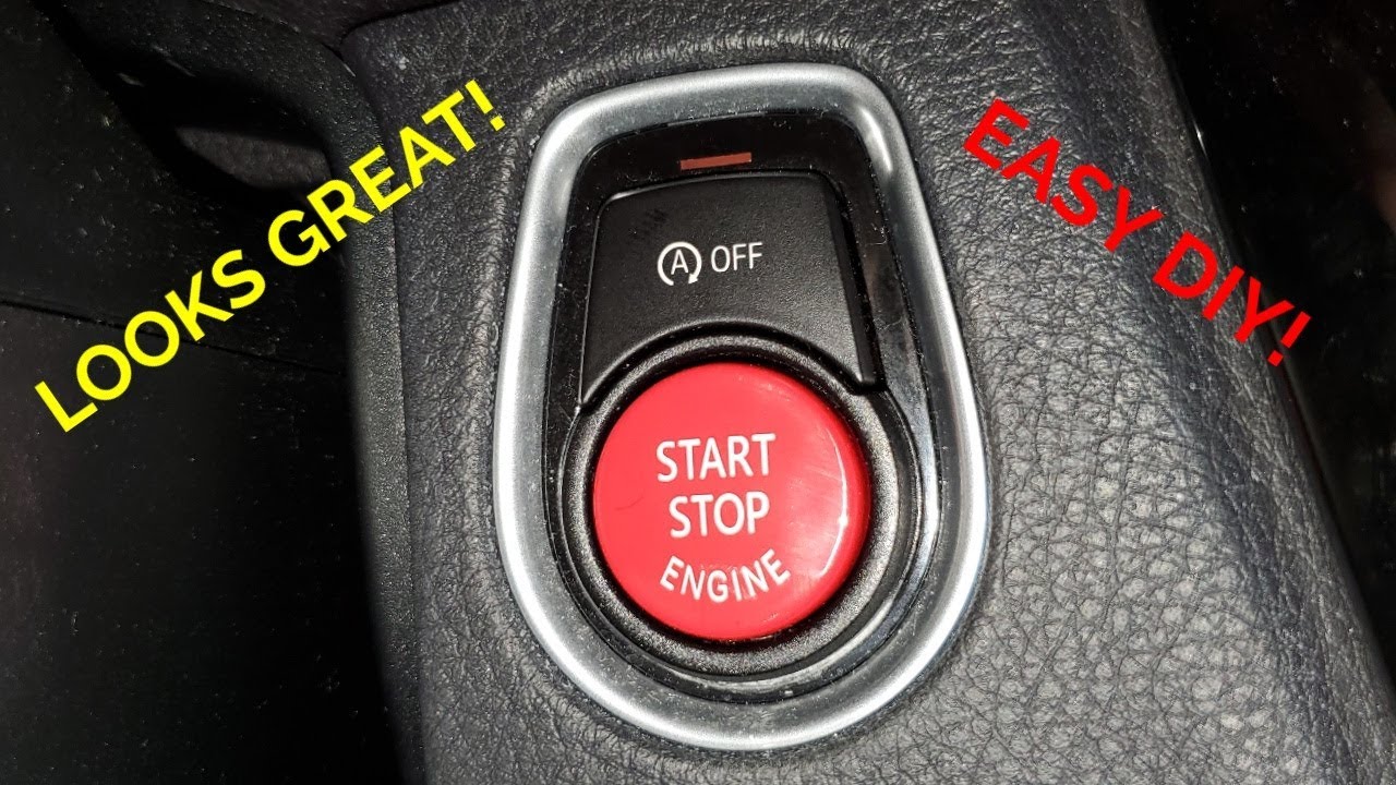 BMW F30 F32 F80 RED START/STOP BUTTON INSTALL DIY - YouTube