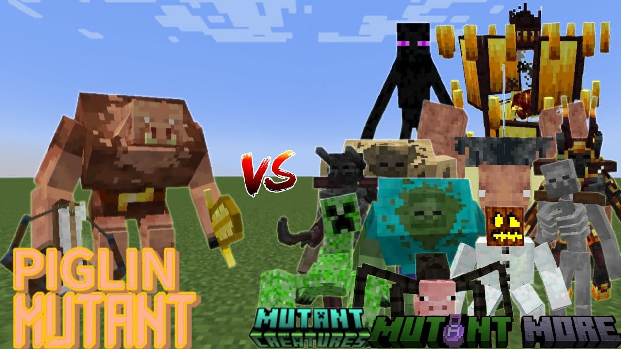 (New Mutant Creatures) Mutant Piglin Vs Mutant Creatures and Mutant ...