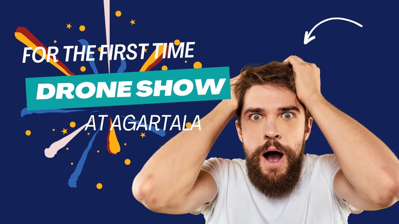 First Time Drone Show at Agartala Astabal Ground. Map of India, map of ...