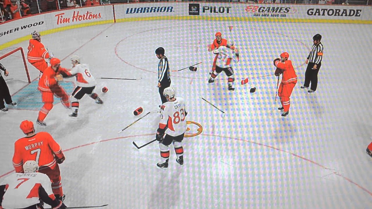 Nhl 15 double fight - YouTube