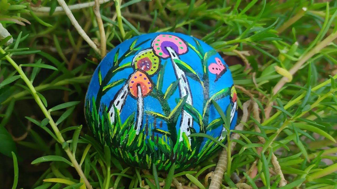 Easiest Stone Painting Tutorial for Beginners | Stone Art Ideas ...