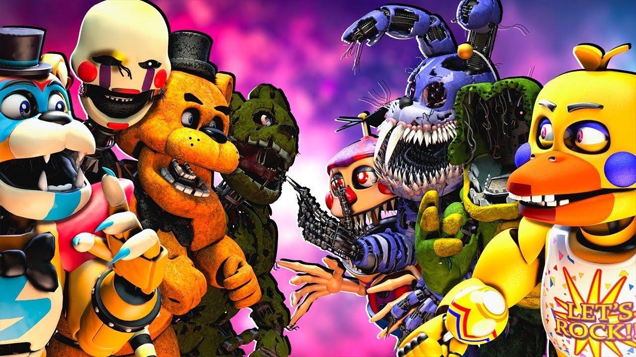 SFM FNaF Top 10 FNAF vs FIGHT Animations - YouTube