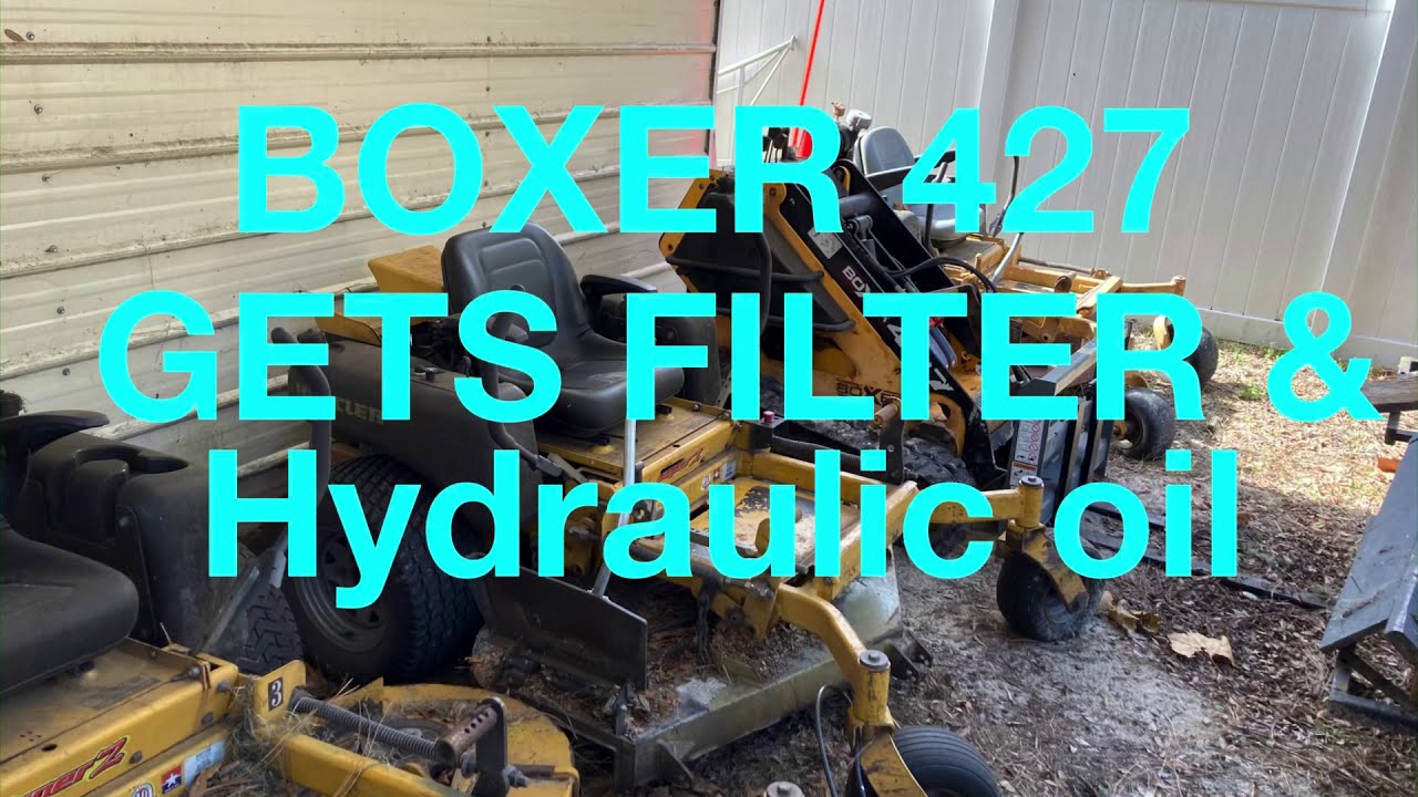 BOXER 427 gets hydraulic oil change and filter - YouTube