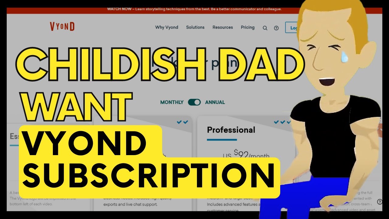 Childish Dad Wants A Vyond Subscription - YouTube