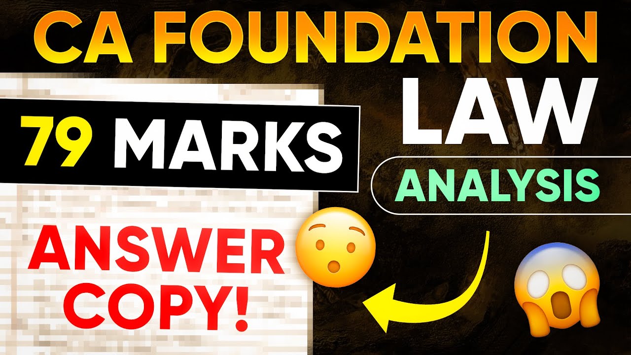 CA Foundation Law Answer Sheet Analysis | How to Write Answers in CA ...