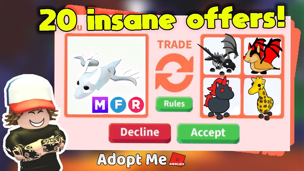 20 Insane Offers For MEGA Neon Ghost Dragon | Adopt Me Halloween 2021 ...