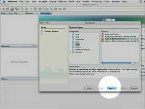 Creating Ruby on Rails project with NetBeans - YouTube