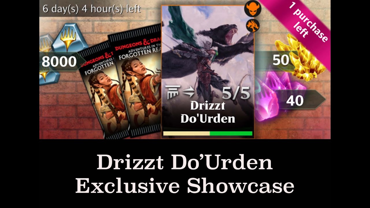 Drizzt Do'Urden - Exclusive Showcase | Magic the Gathering Puzzle Quest ...