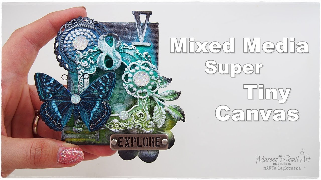 Mixed Media on the Smallest Canvas ever #MaremiTinyARTchallenge #2 ...