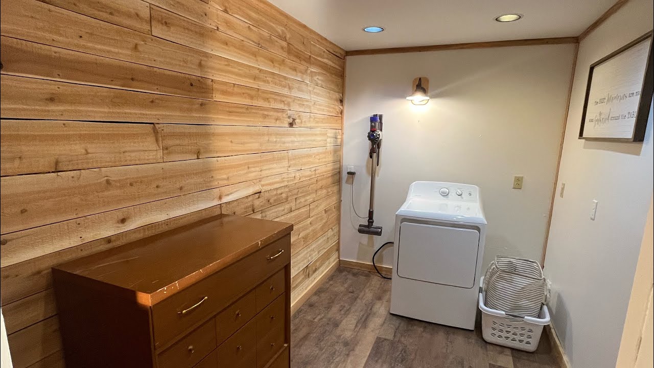 BUILDING A LAUNDRY ROOM FROM START TO FINISH! (COMPLETE BUILD) - YouTube