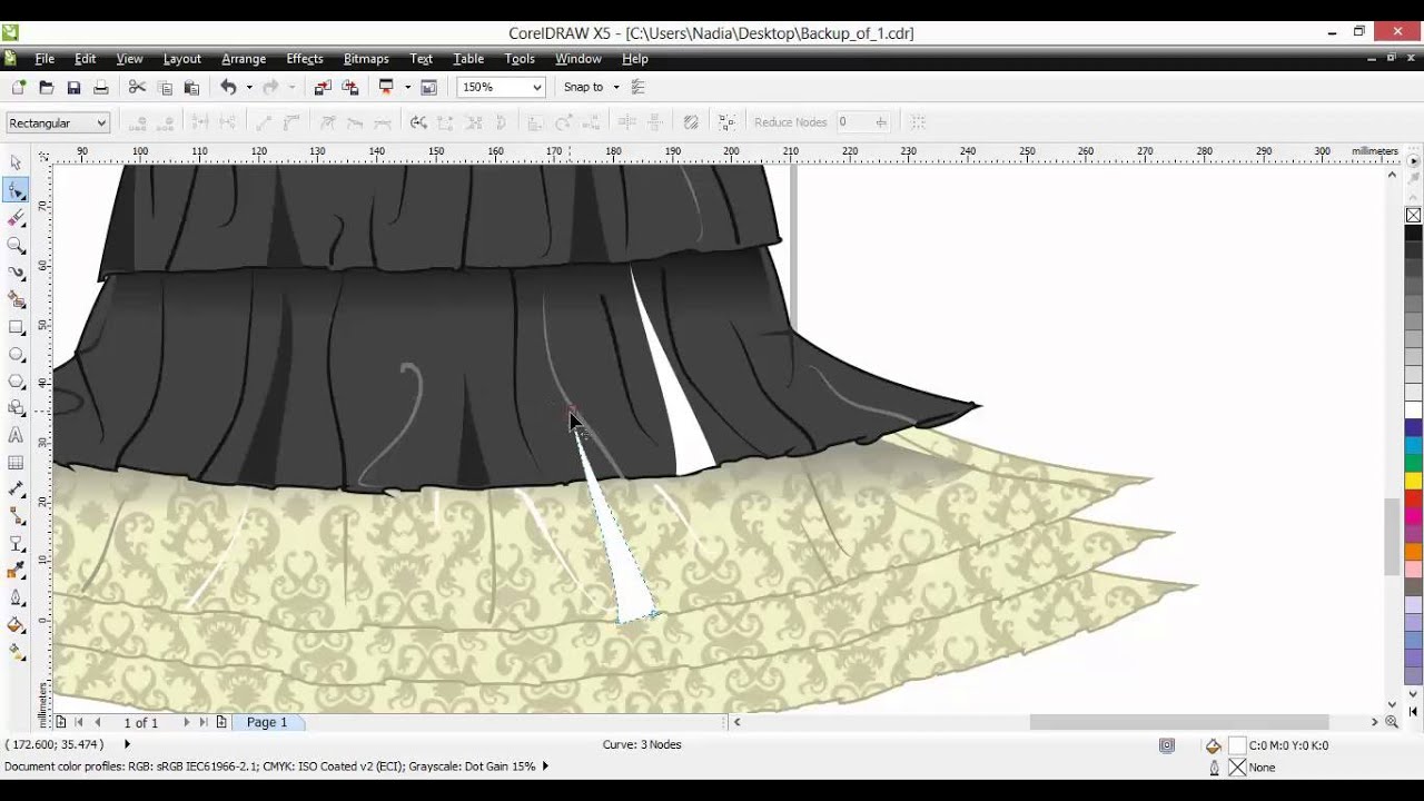 design dress by the corel draw - YouTube