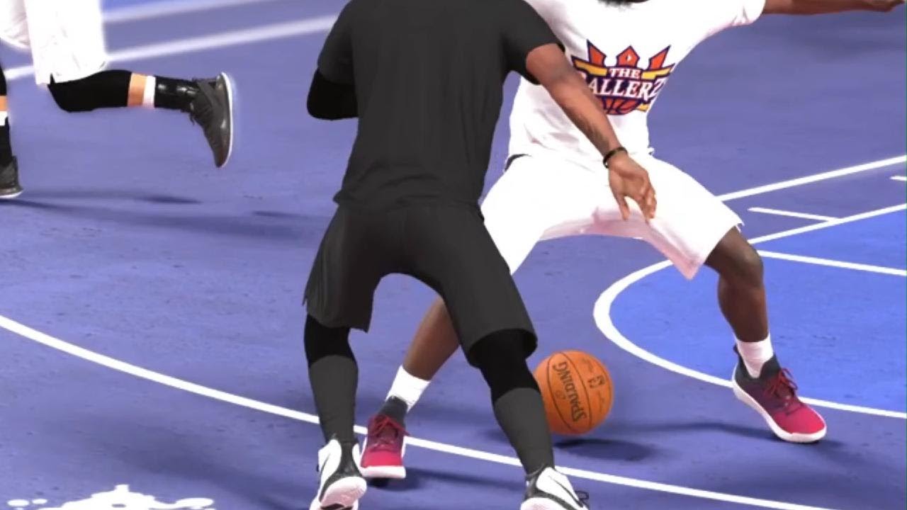 Dribbling through the defender's legs, streetball in 2K - YouTube