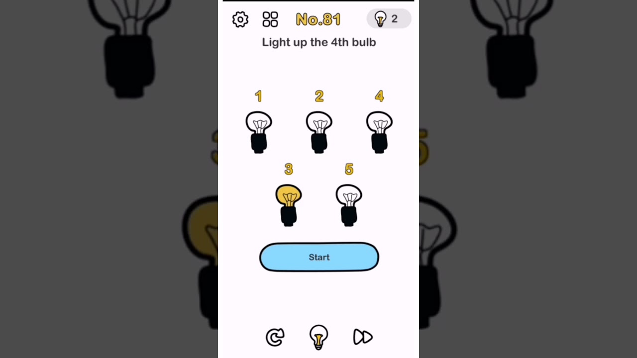 Brain Out Level 81 Light up the 4th bulb Walkthrough Solutions - YouTube