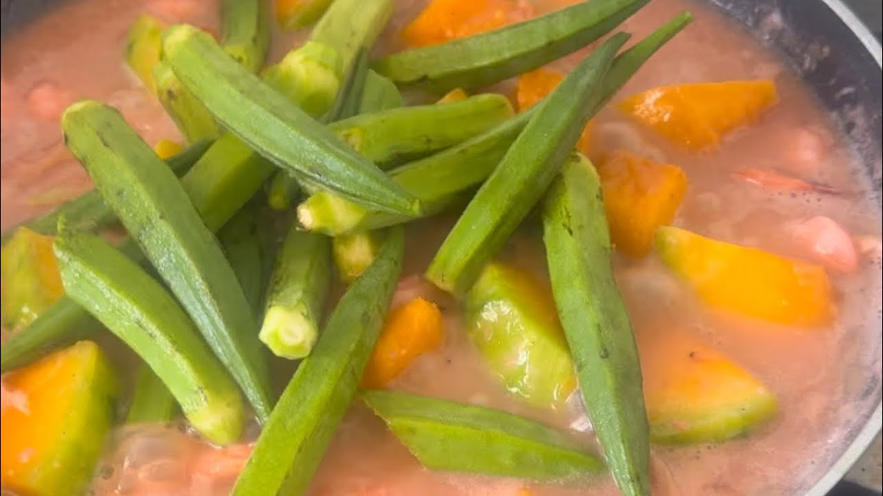 Ginataang Gulay (kalabas at okra) - YouTube