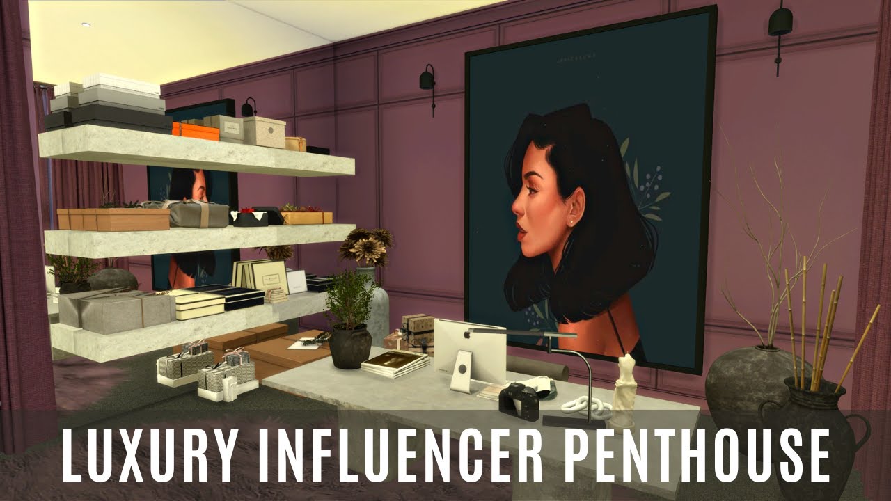 LUXURY INFLUENCER PENTHOUSE | THE SIMS 4 | SPEED BUILD | CC - YouTube
