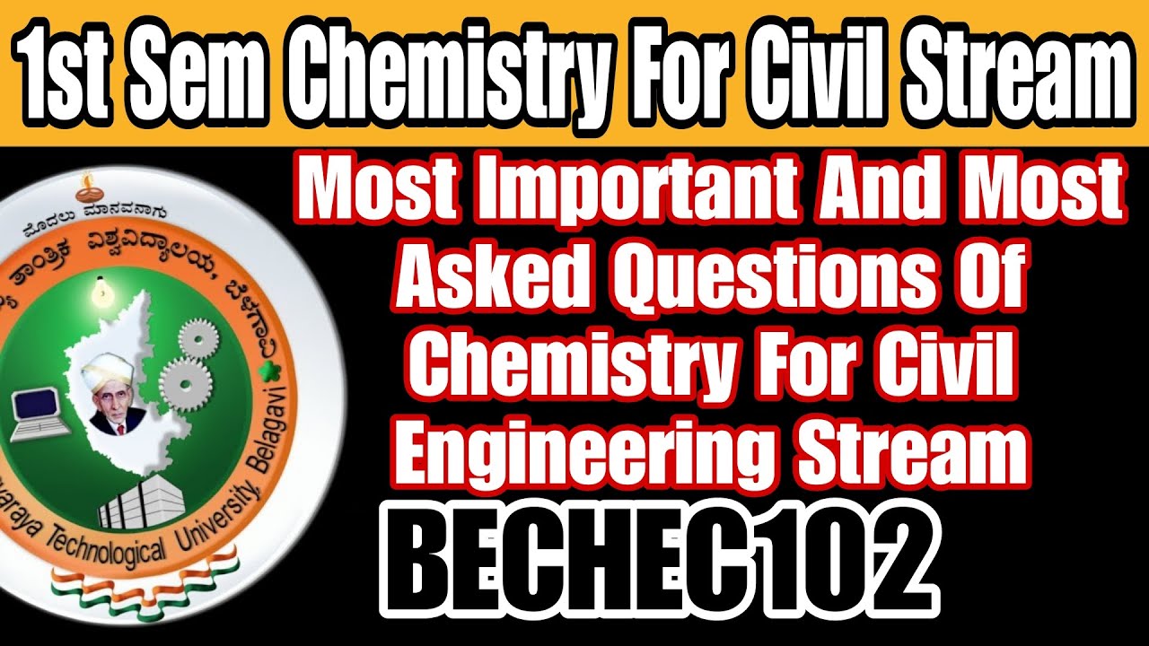 VTU 1st Semester Chemistry Civil Engineering Stream Stream Important ...