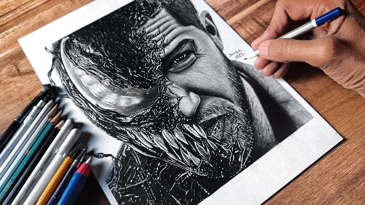 Drawing Venom - Tom Hardy | Time-lapse - YouTube
