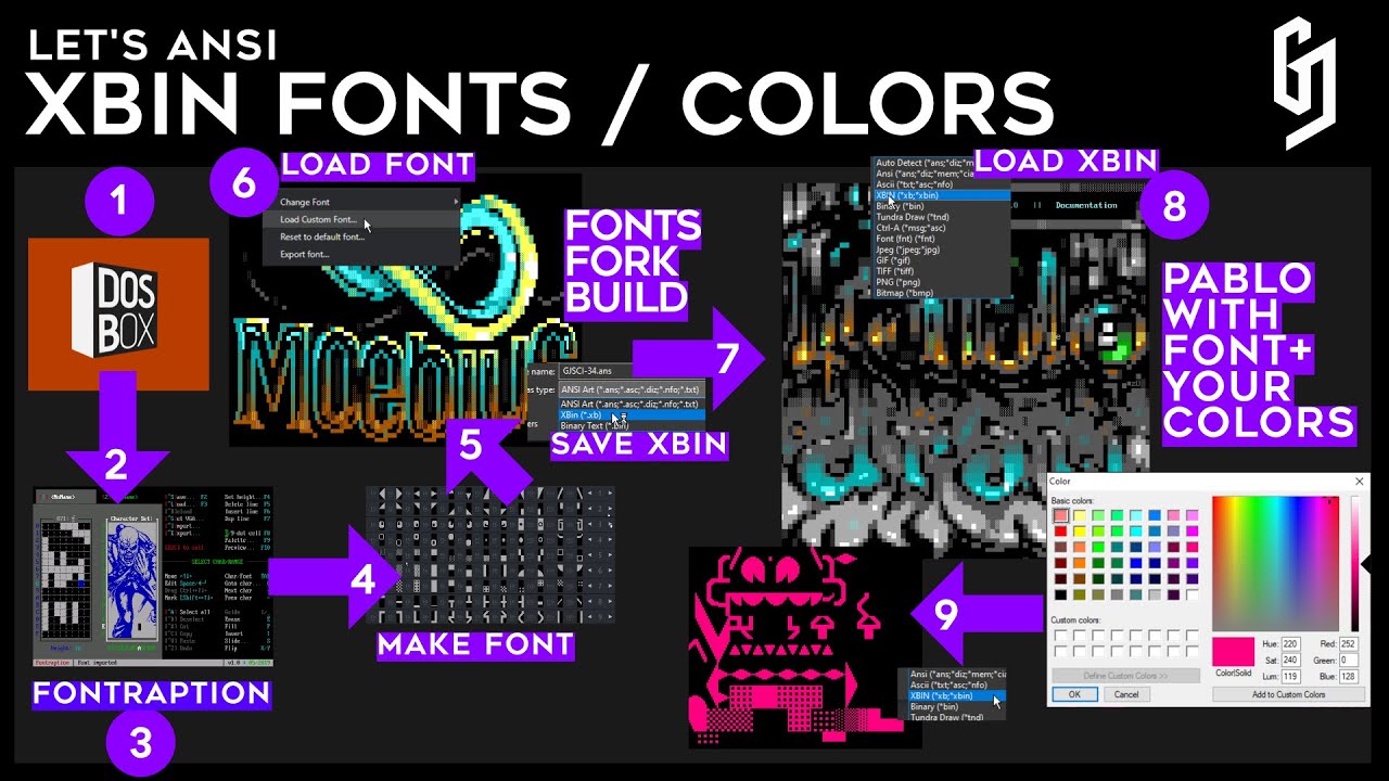 Let's ANSI - XBIN Custom Fonts / Custom Colors - FIXED - THE QUEST IS ...