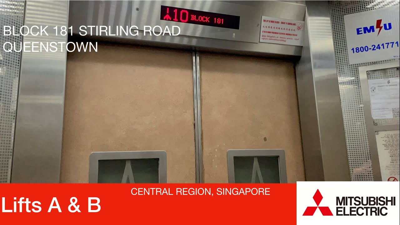 HDB Block 181 Stirling (Queenstown) || Mitsubishi Elevator - YouTube