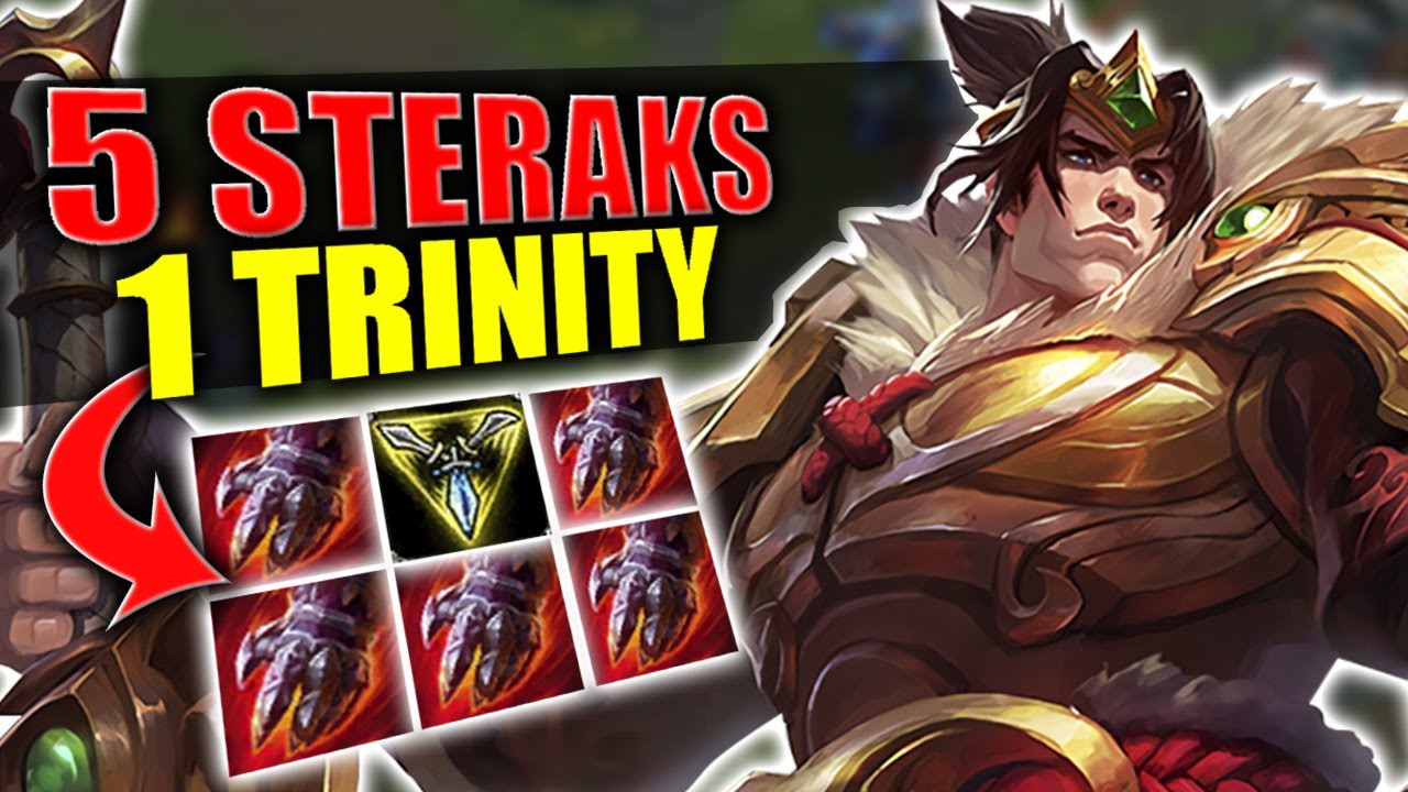 5 STERAKS 1 TRINITY FORCE GAREN!! BUFFED SPELL BLADE DAMAGE IS OP ...