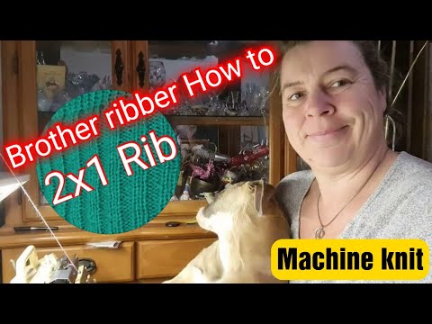 How to knit 2x1 rib Brother KR850 ribber & KH950i #knittingmachine # ...