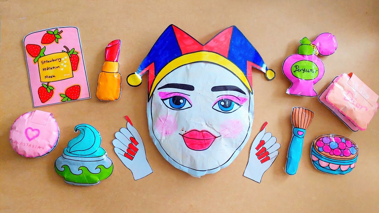 🌾Paper Diy🌾 Roblox Baddie Skincare And Makeup 🩷 Pomni Digital Circus ...