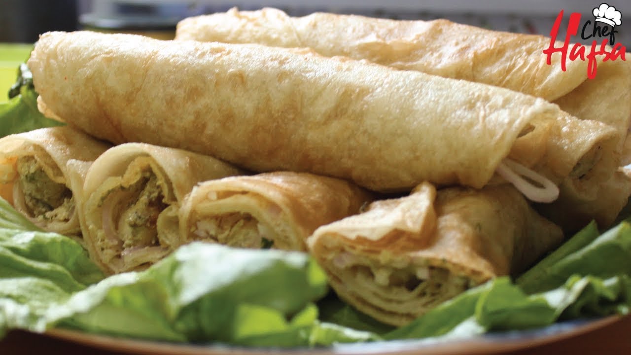 CHICKEN MALAI BOTI ROLL-TASTY CHICKEN ROLL RECIPE BY HAFSA - YouTube