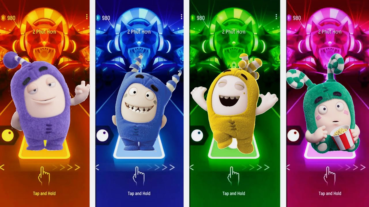 Oddbods Jeff🆚Oddbods Pogo🆚Oddbods Bubbles🆚Oddbods Zee - Tiles Hop EDM ...