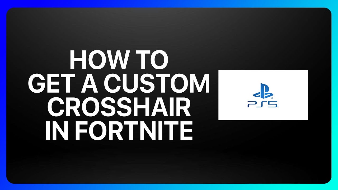 How To Get A Custom Crosshair In Fortnite On PlayStation 5 Tutorial ...