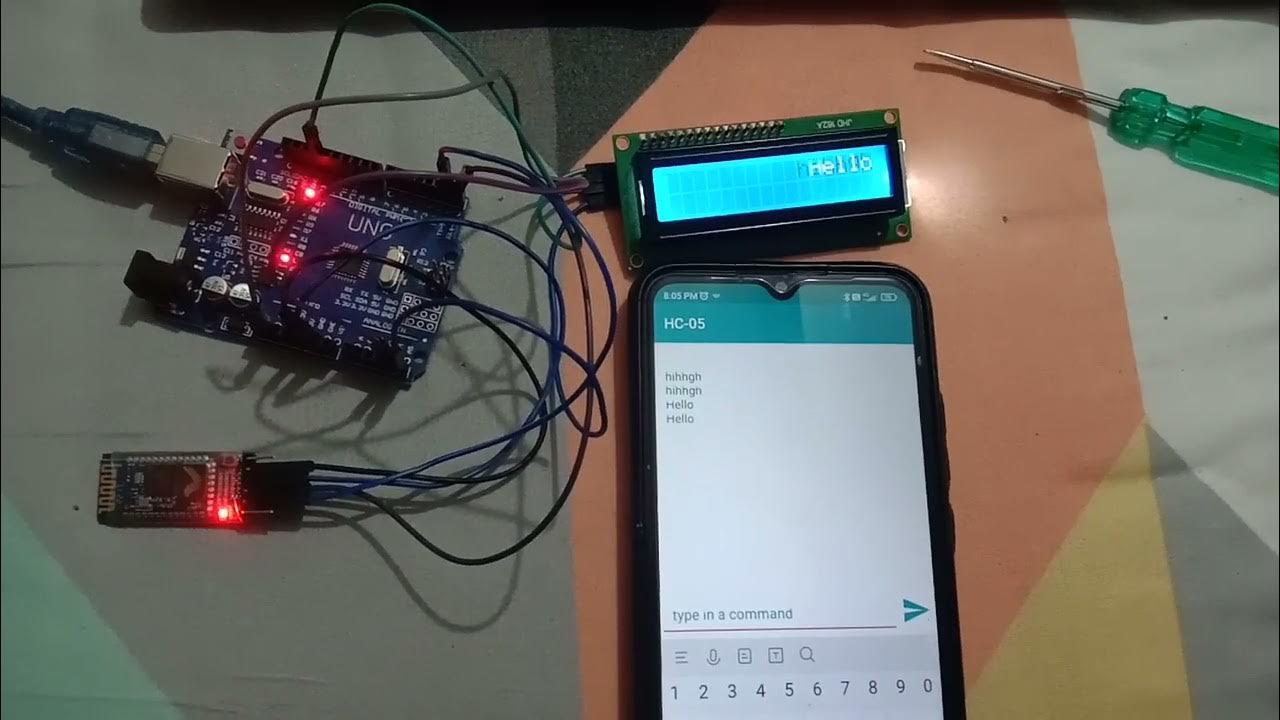 wireless notice board using arduino and Bluetooth sensor plus I2C LCD - YouTube