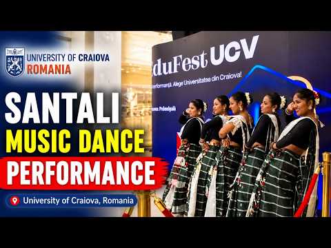 KISS & KIIT Student performing traditional dances in the santali language at  University of Craiova