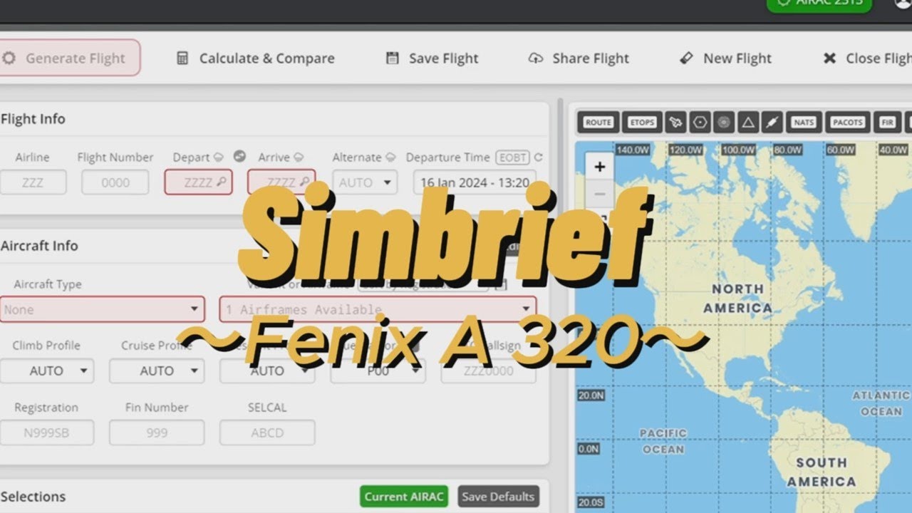 Tutorial für Fenix A 320 Teil 1 - Wie erstelle ich einen Flugplan mit Simbrief - Step by Step ...