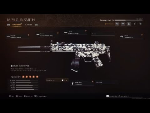 Best level 20 cw mp5 class for warzone - YouTube
