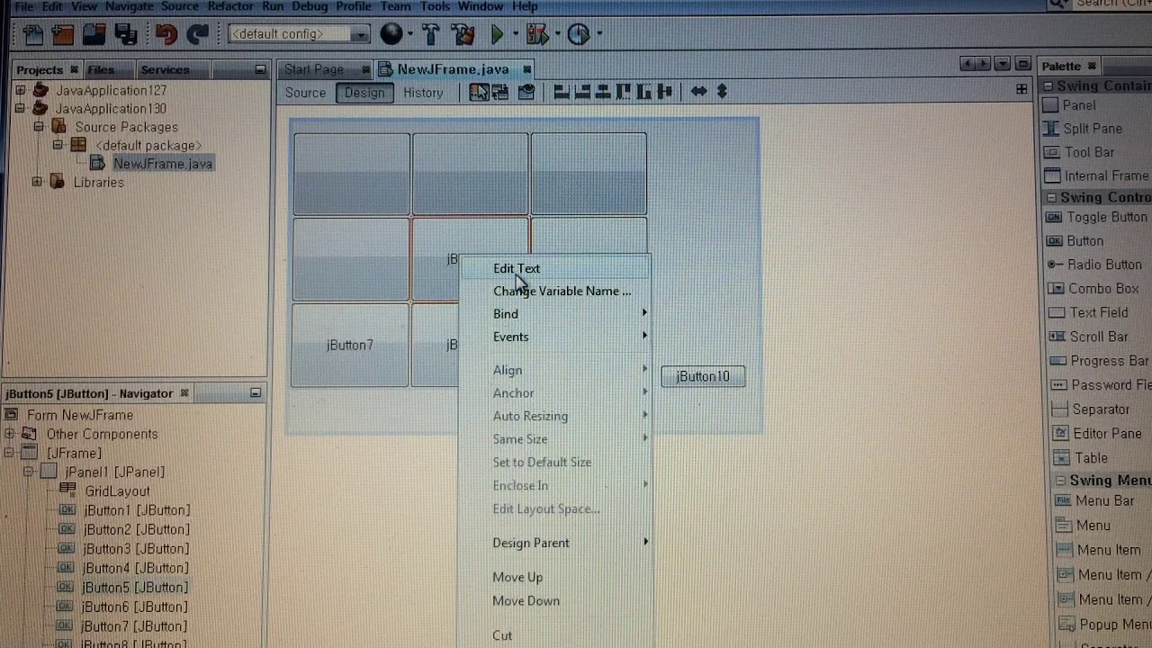 Como hacer el juego del gato o tic tax toe en java netbeans - YouTube