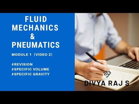 FLUID MECHANICS & PNEUMATICS | module 1 |VIDEO 2 | SPECIFIC VOLUME ...