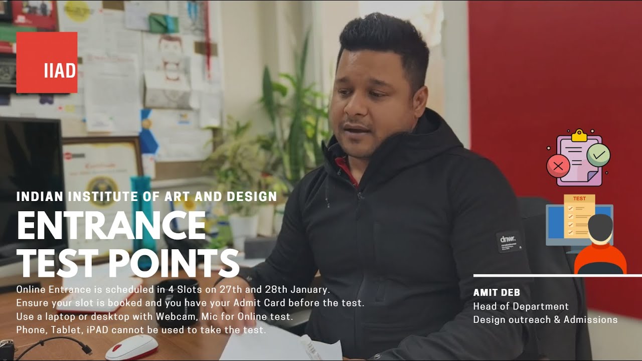Important Points for taking IIAD Entrance Test - YouTube