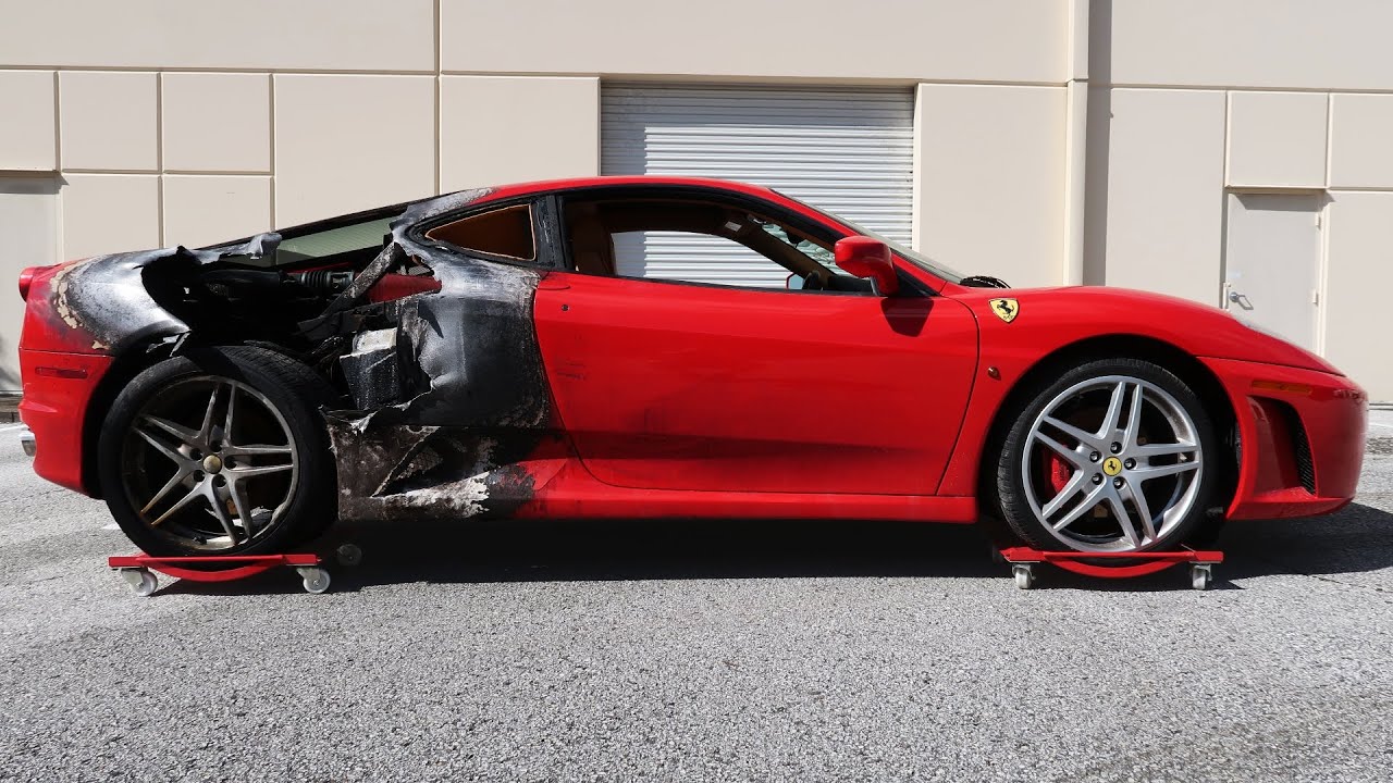 I Bought a Fire Destroyed Ferrari and Fully Restored it in 12 Days ...